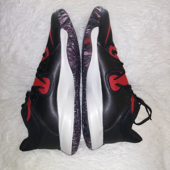 Nike | Shoes | Nike Flyby Mid Black Red White Men Basketball Sho | Poshmark